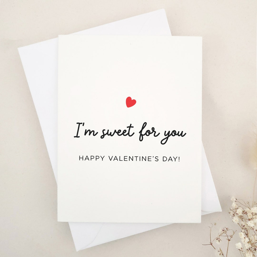 I Am Sweet for You Funny Valentines's Day Card, Boyfriend Valentines ...