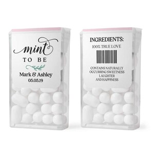 Personalized Tic Tac Labels - Mint to Be Wedding Favors Labels Stickers ...