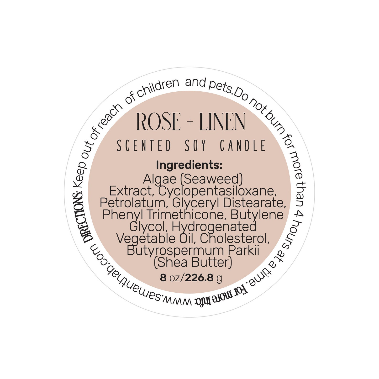 Personalized Cosmetic CLP Sticker Labels, Ingredients and Instructions ...
