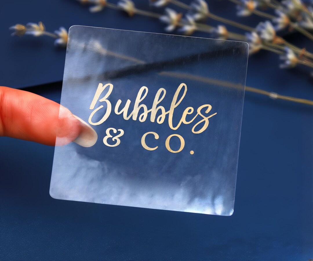 Custom Label Stickers, Clear Foiled Labels, Square Custom Stickers ...