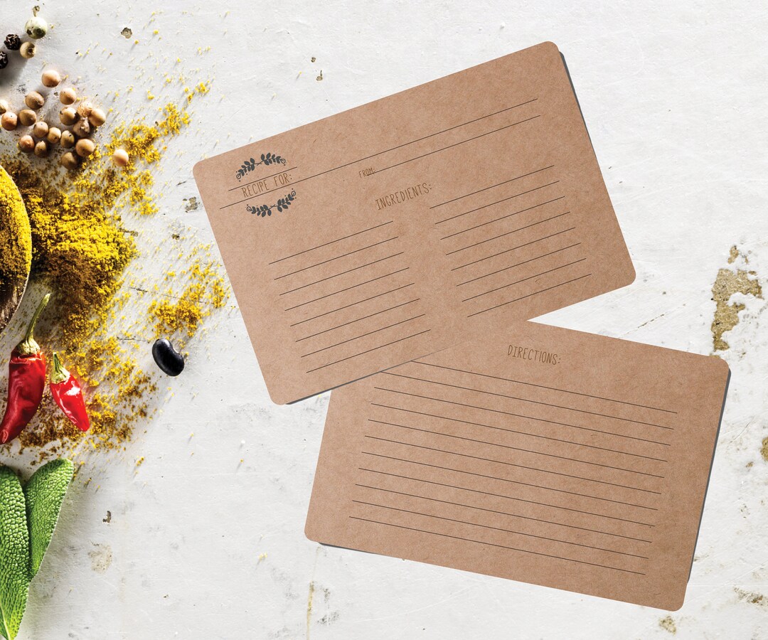 Set of 72 Craft Recipe Cards 4x6, Recipe Box Cards, Bridal Recipe Cards ...