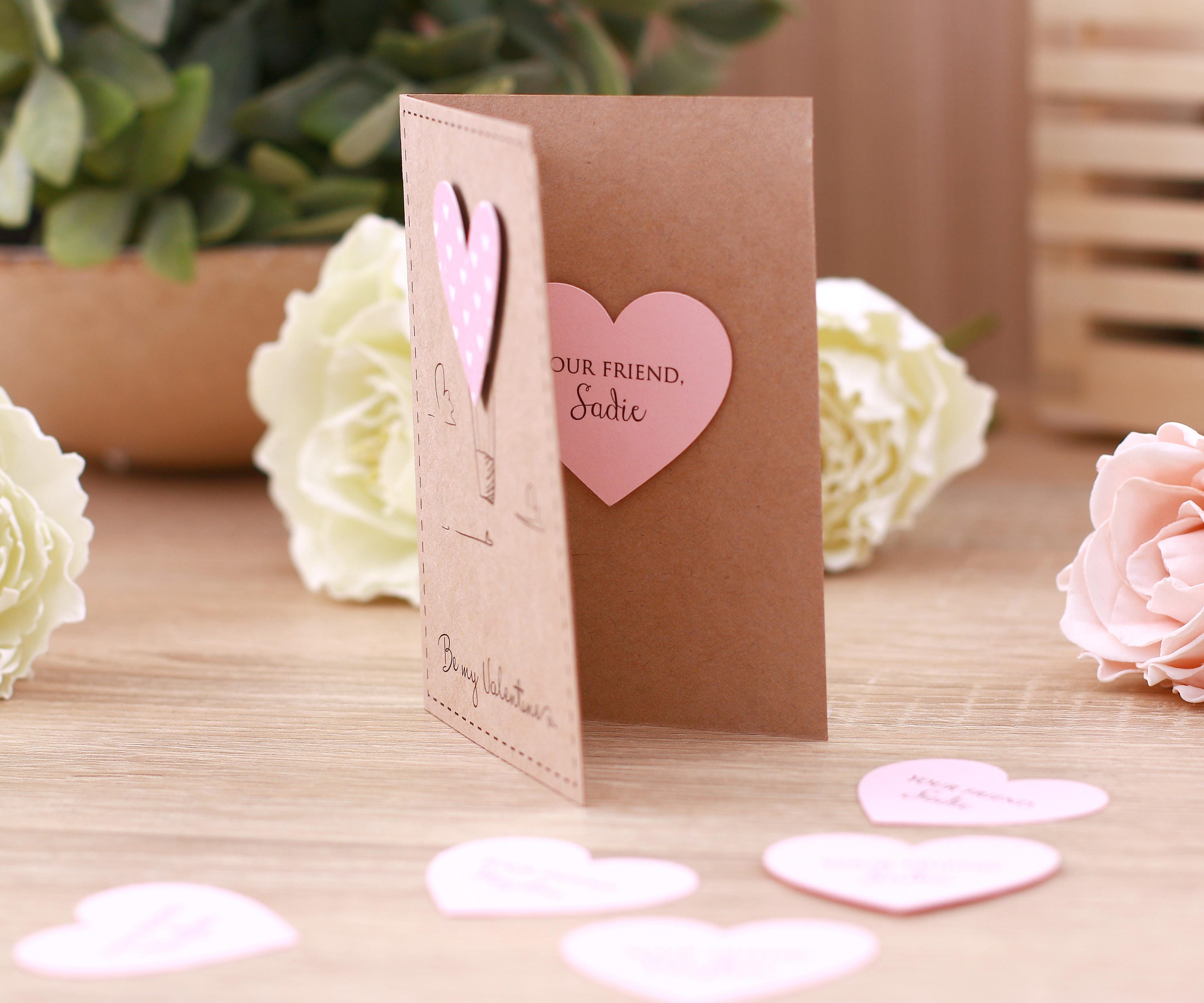 Kids Valentines Cards: Heart Air Balloon, Classroom Exchange, Set of 12 ...