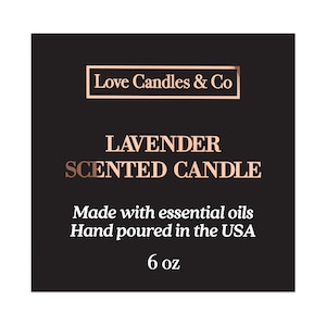 Black and Gold Candle Labels, Luxury Candle Stickers , Premium ...