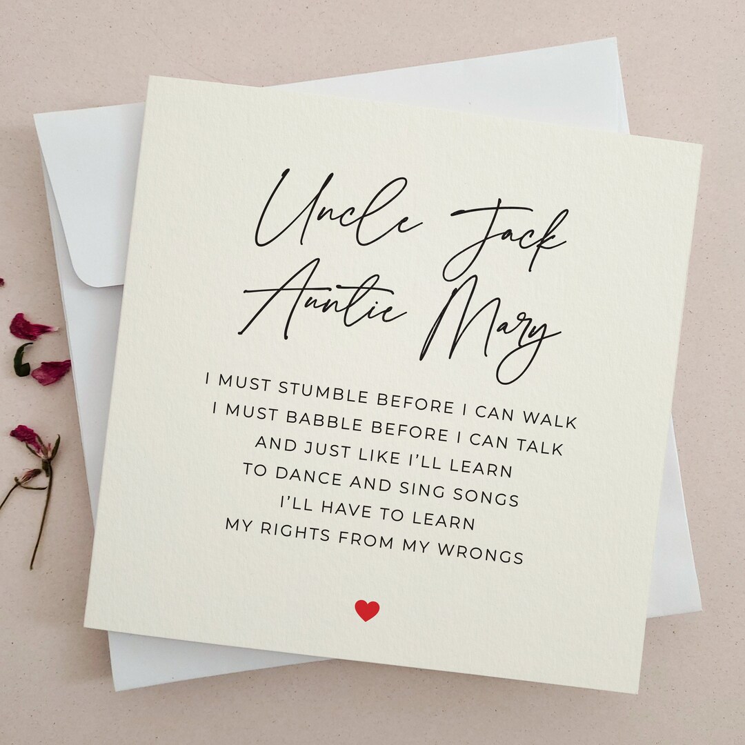 Personalized Godparent Proposal Card: Christening Poem, Felt Cardstock ...