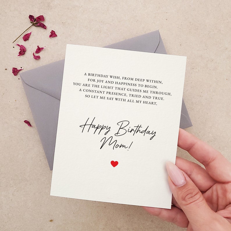 Mom Birthday Card Happy Birthday Mom Card Special Birthday - Etsy