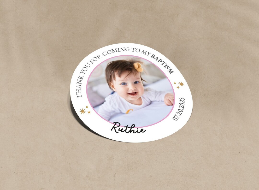 Personalized Baptism Stickers, Baptism Favors, Custom Christening Gift ...