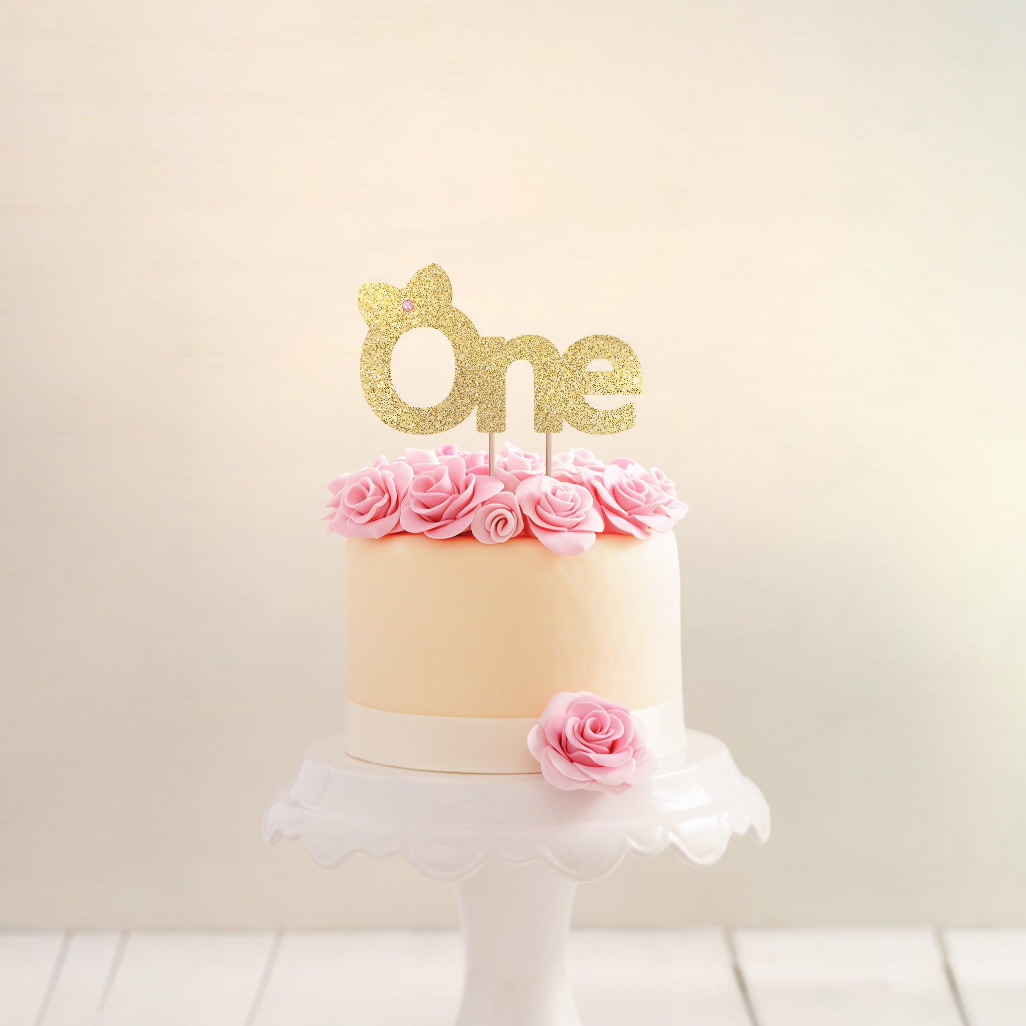 First Birthday Cake Topper Girl First Birthday Party Gold | Etsy