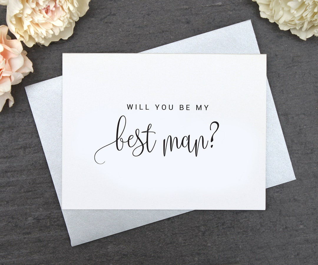 Will You Be My Best Man Card, Groomsman Proposal - Etsy