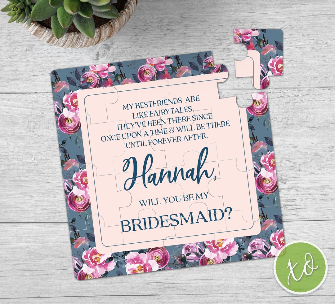 Best Friend Bridesmaid Proposal Bridesmaid Gift Floral Will You Be My ...
