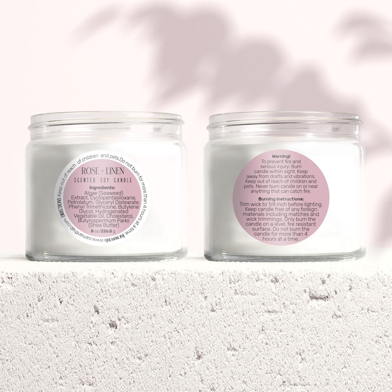 Personalized Cosmetic CLP Sticker Labels Ingredients and - Etsy