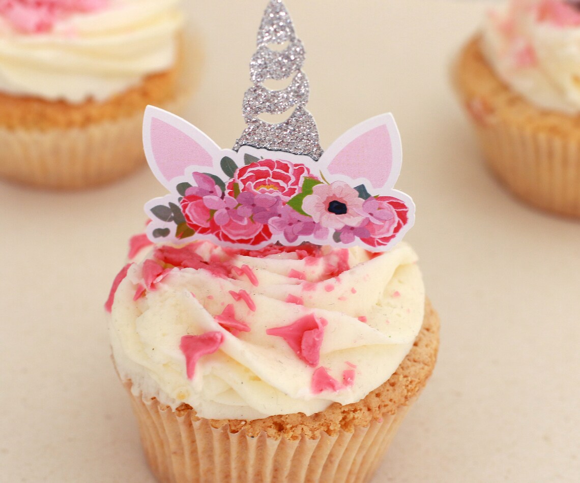 Unicorn Cupcake Toppers Unicorn Birthday Girl First Birthday - Etsy Canada