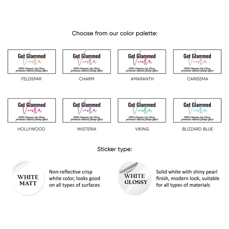 Custom Lip Gloss Labels Matt & Glossy Lip Gloss Labels - Etsy