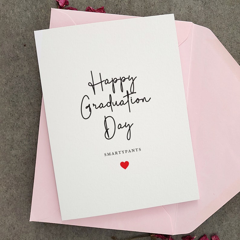 Happy Graduation Day Smartypants Card: Felt-marked Cardstock - Etsy
