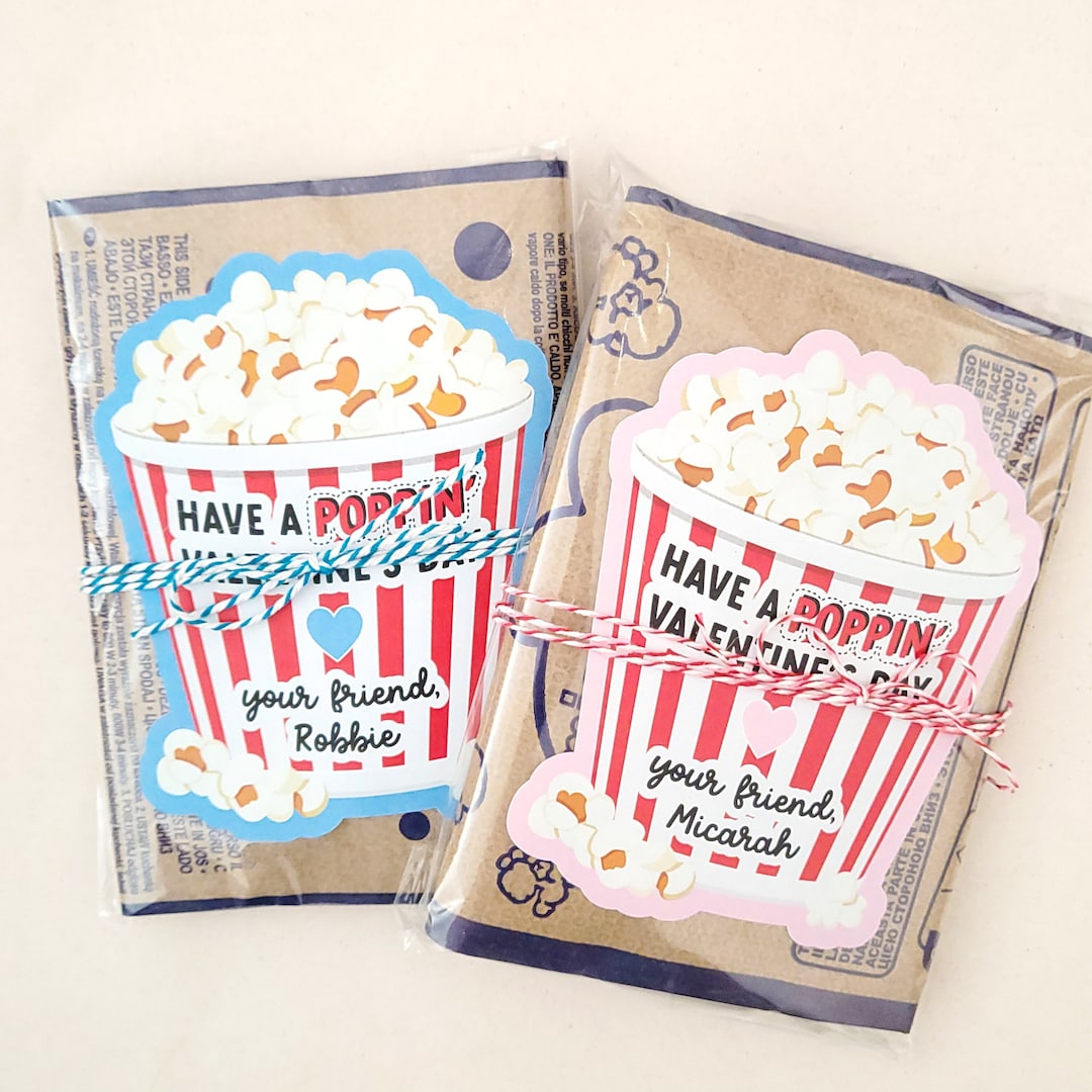 Kids Valentines Day Popcorn Stickers Valentine's Day Gifts for Children ...