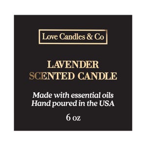 Black and Gold Candle Labels, Luxury Candle Stickers , Premium ...
