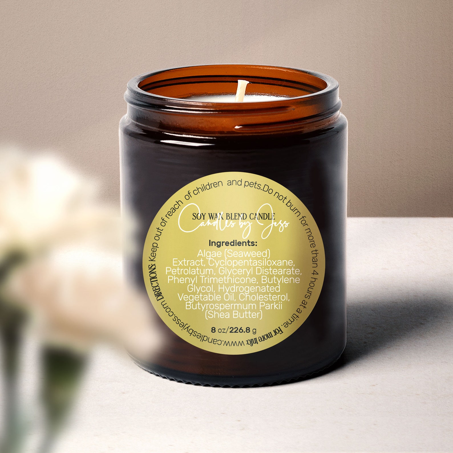 Custom Round Ingredients & Directions Label Stickers - Etsy