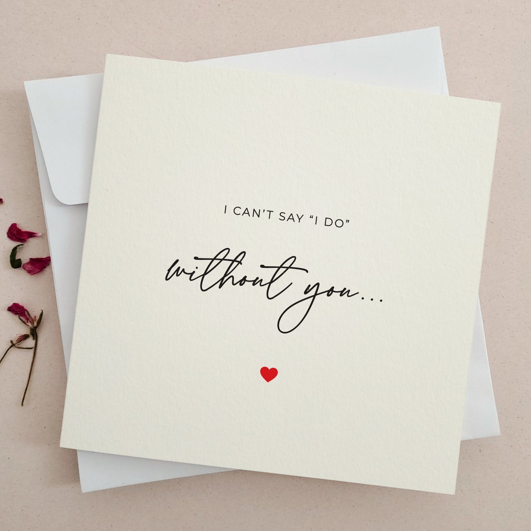 Personalized Bridesmaid Proposal Card: Felt-marked Cardstock - Etsy