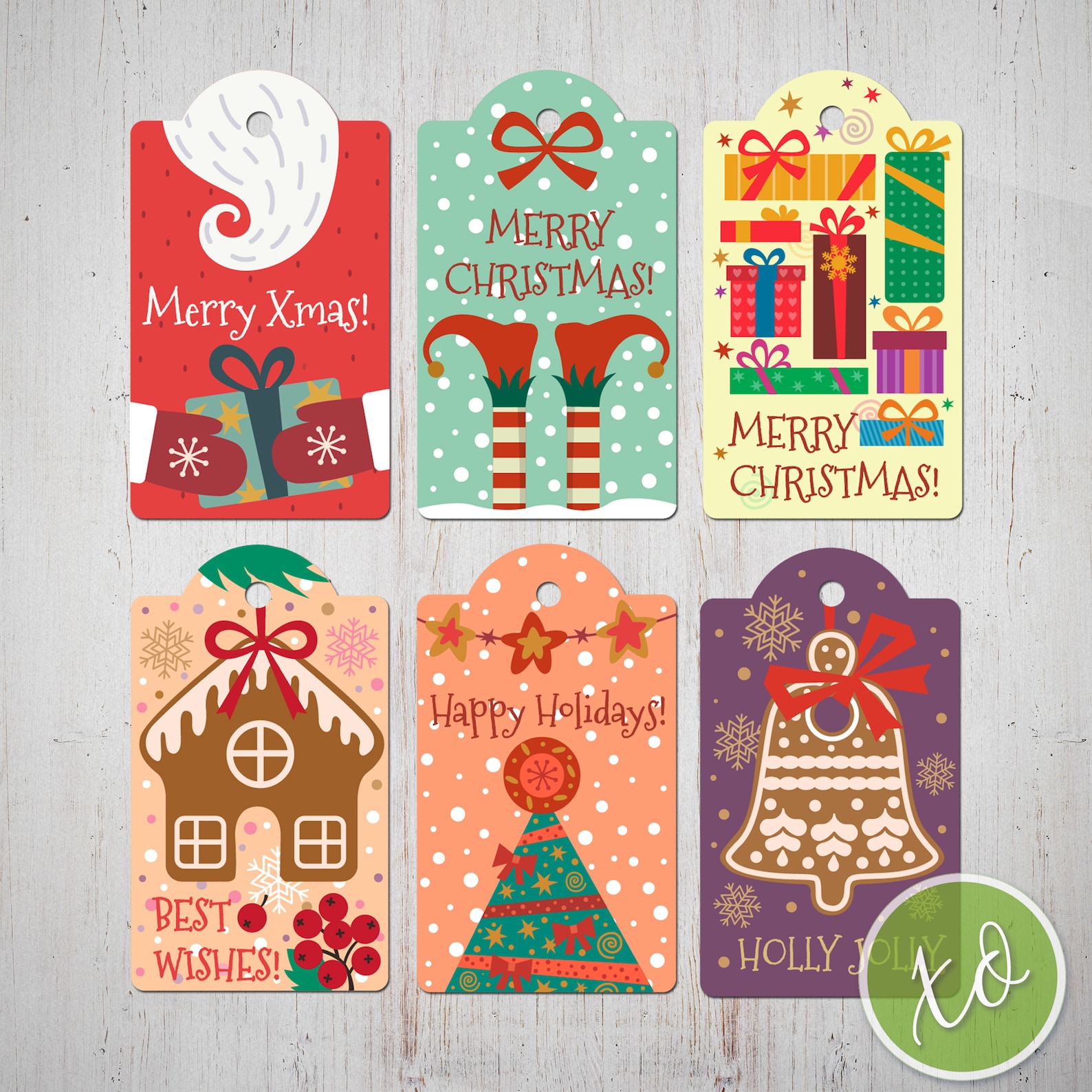 Christmas Gift Tags Tags for Christmas Gift Merry Christmas | Etsy