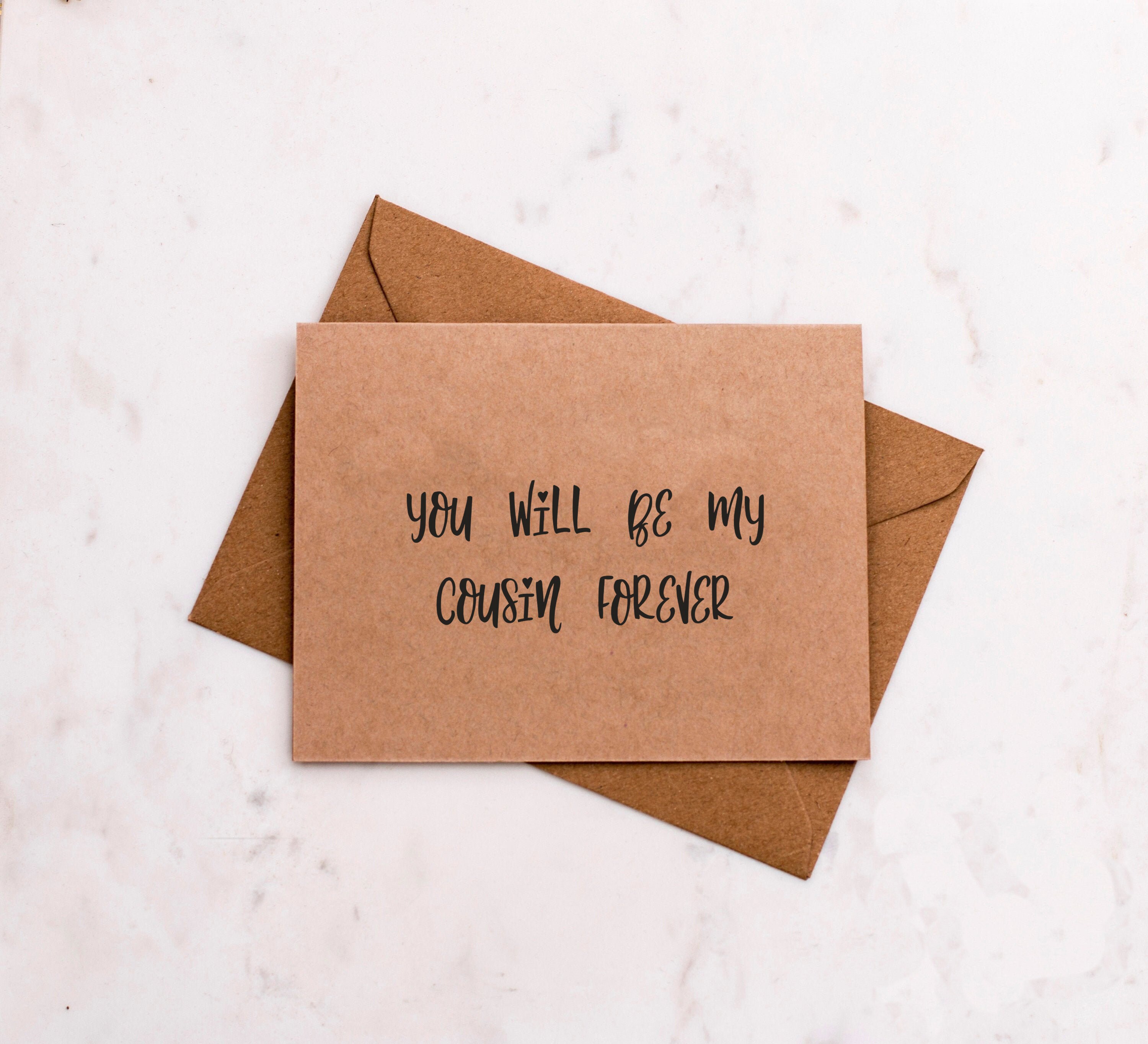 Cousin Bridesmaid Proposal Cousin Wedding Card Asking Cousin | Etsy