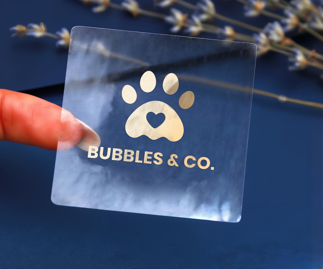Custom Foiled Clear Logo Labels Stickers Personalized Business Logo ...