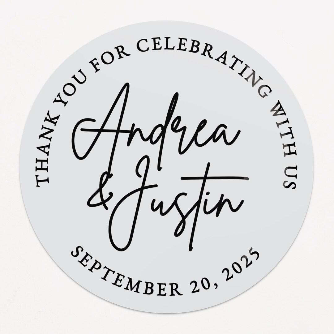 Clear Thank You Stickers Custom Stickers for Thank You Gifts Wedding ...