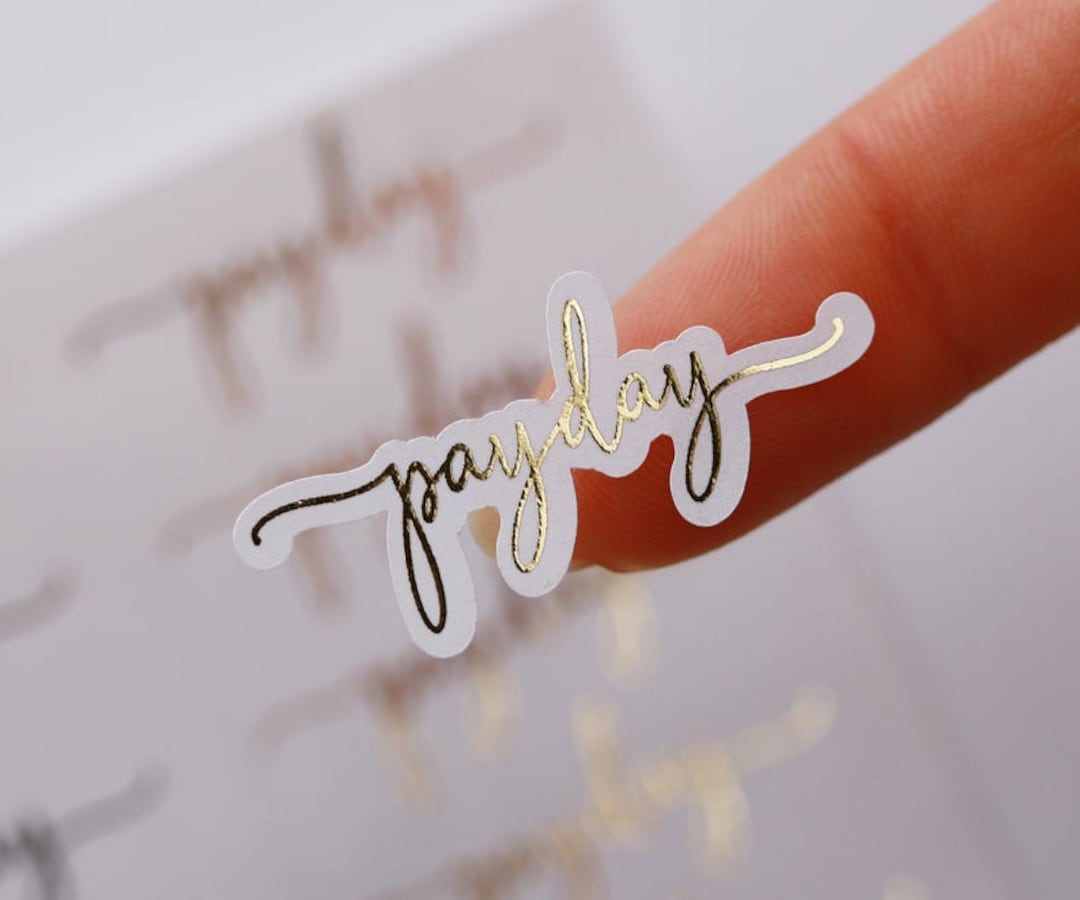 Payday Planner Stickers: Foil Script, Finance Tracker - Etsy