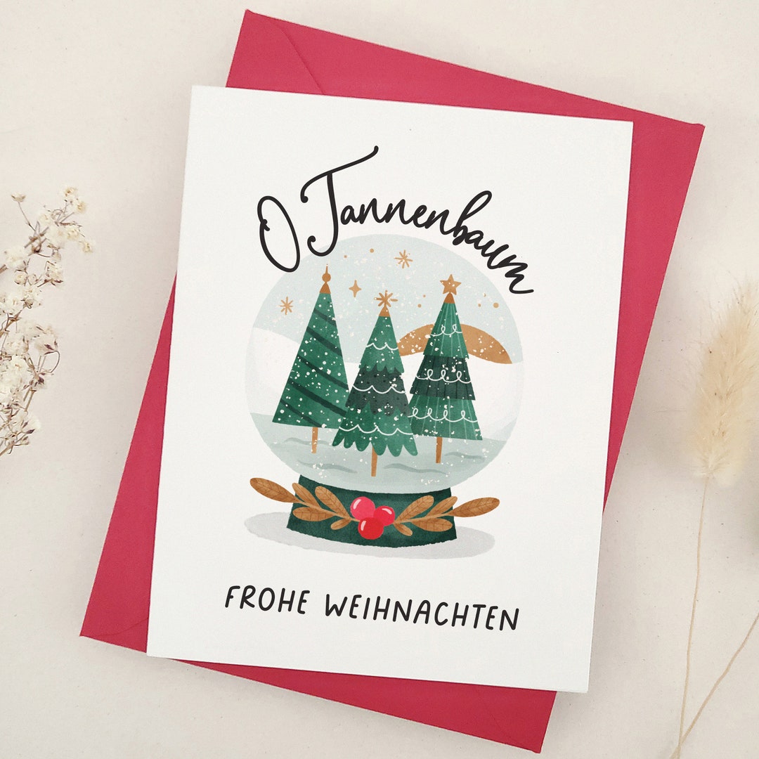 O Tannenbaum Card: Frohe Weihnachten German Christmas Greetings - Etsy