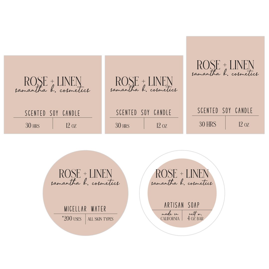 Personalized Cosmetic Sticker Labels, Product Label Stickers, Custom ...