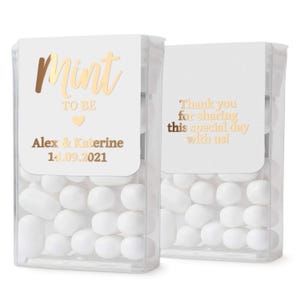 Custom Mint to Be Tic Tac Labels Personalized Foil Wedding Mints Favor ...