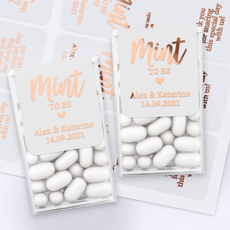 Custom Mint to Be Tic Tac Labels Personalized Foil Wedding Mints Favor ...