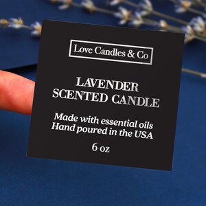 Black and Gold Candle Labels, Luxury Candle Stickers , Premium ...