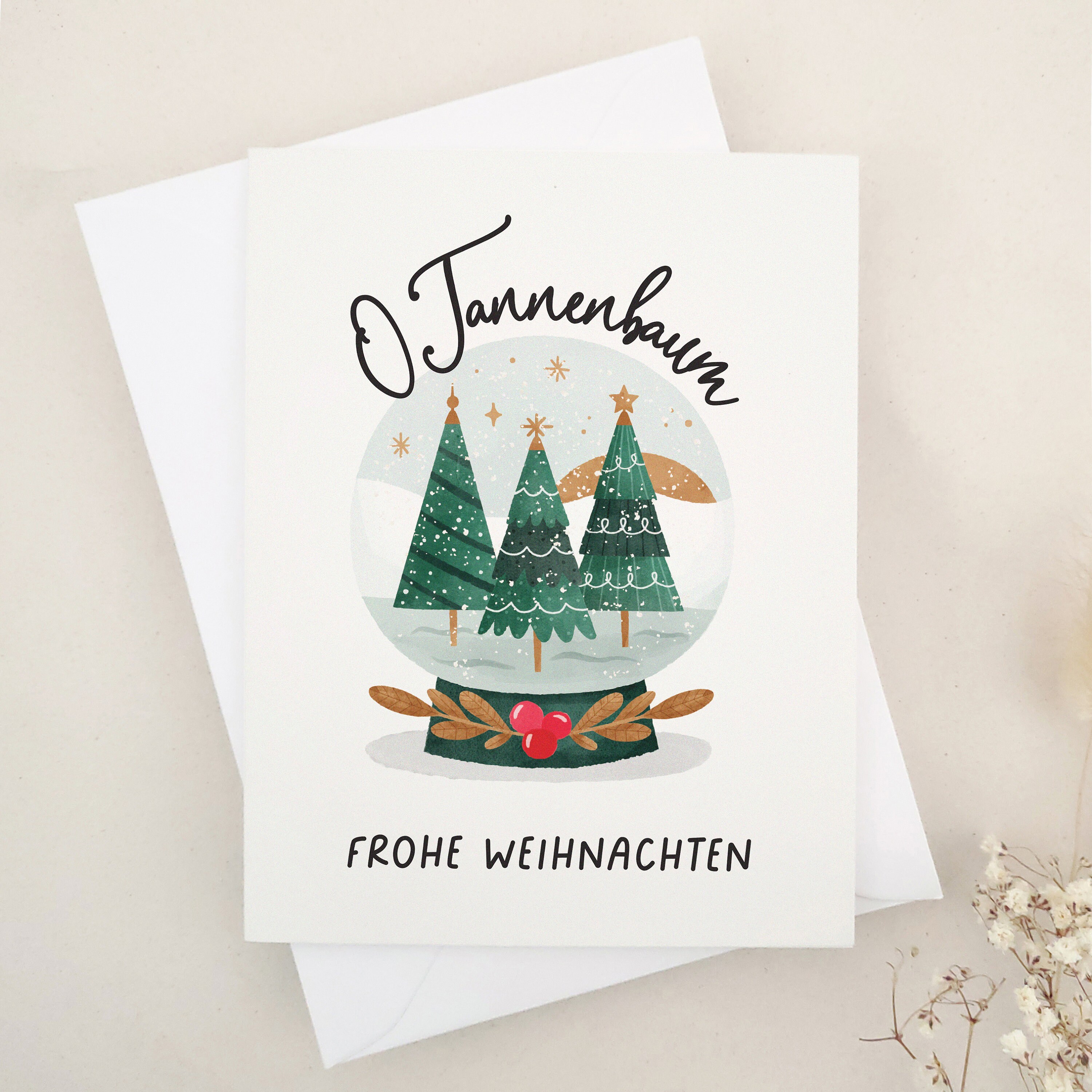 O Tannenbaum Card: Frohe Weihnachten German Christmas Greetings - Etsy