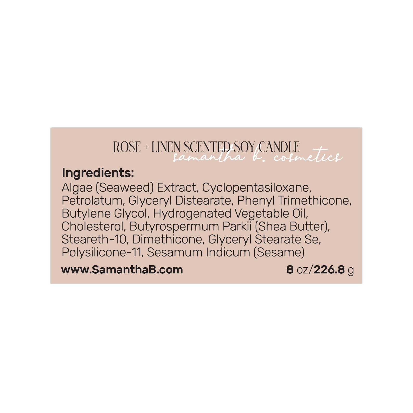 Personalized Cosmetic CLP Sticker Labels, Ingredients and Instructions ...
