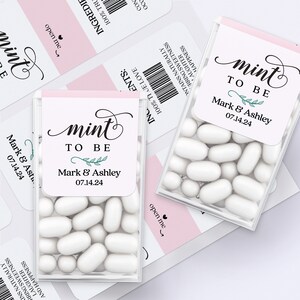 Personalized Tic Tac Labels - Mint to Be Wedding Favors Labels Stickers ...