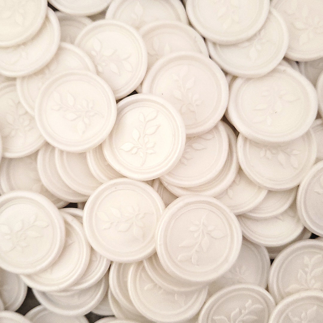 Off White Wax Seal Stickers: Botanical Wedding Envelope Seals - Etsy