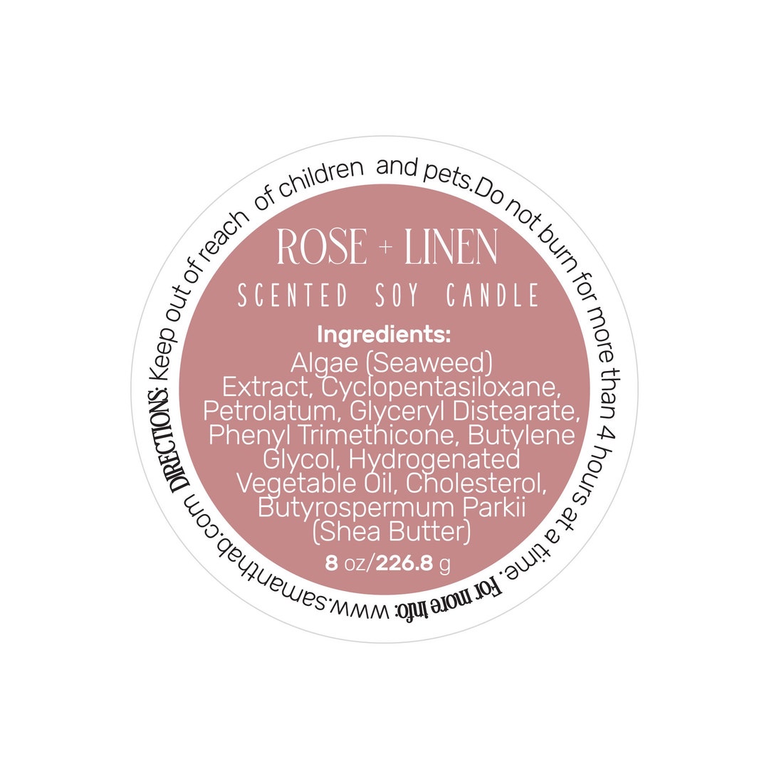 Personalized Cosmetic Sticker Labels, Ingredients and Instructions ...