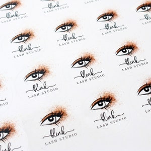 Custom Gold Foil Eyelash Stickers: Personalized Lash Business Labels - Etsy