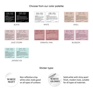 Personalized Cosmetic Sticker Labels, Ingredients Product Label, Custom ...
