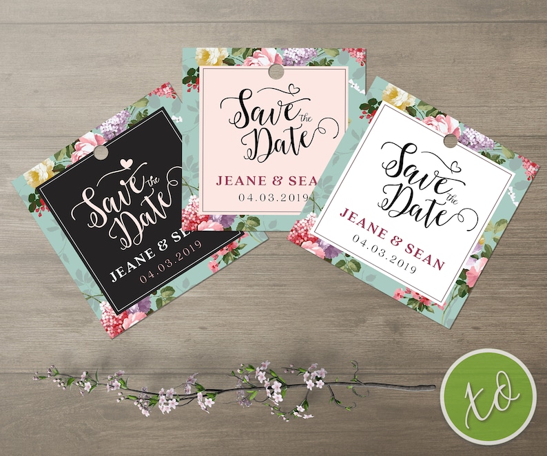 Save the Date Tags Wedding Tags Cute Gift Idea Custom Wedding - Etsy