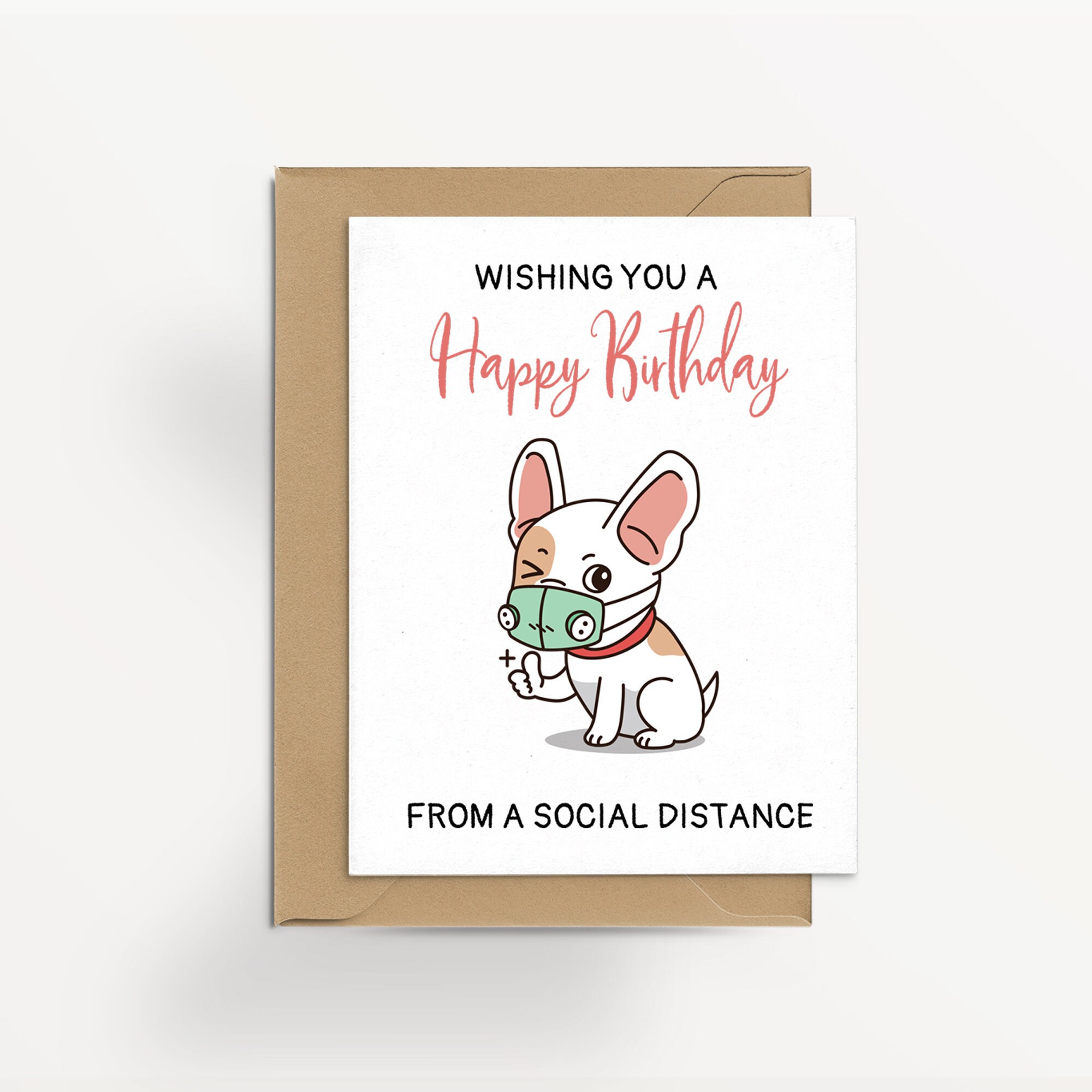 Happy Birthday Social Distancing Card Birthday Card - Etsy