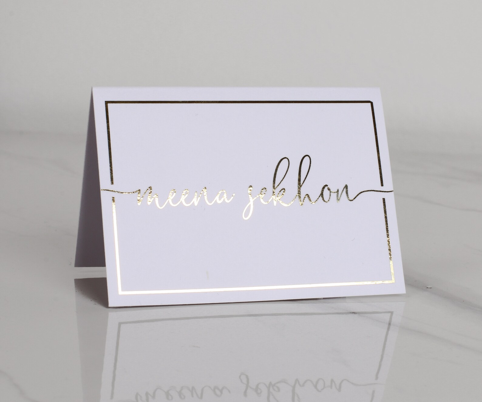 Wedding Name Table Cards Real Gold Foil Table Cards Place | Etsy