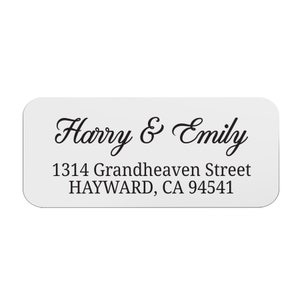Personalized Clear Return Address Labels: Elegant Wedding Stationery - Etsy