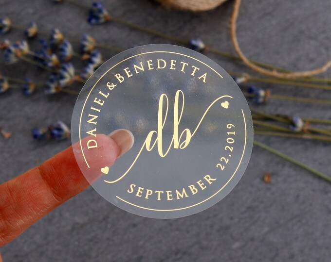 50th Birthday Favor Stickers, Custom Gold Foiled Birthday Stickers for ...