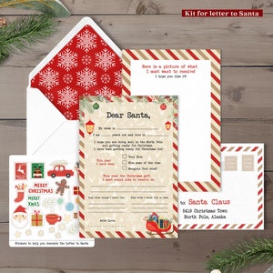 Letter to Santa Claus, Kids Christmas Kit to Write Letter to Santa ...