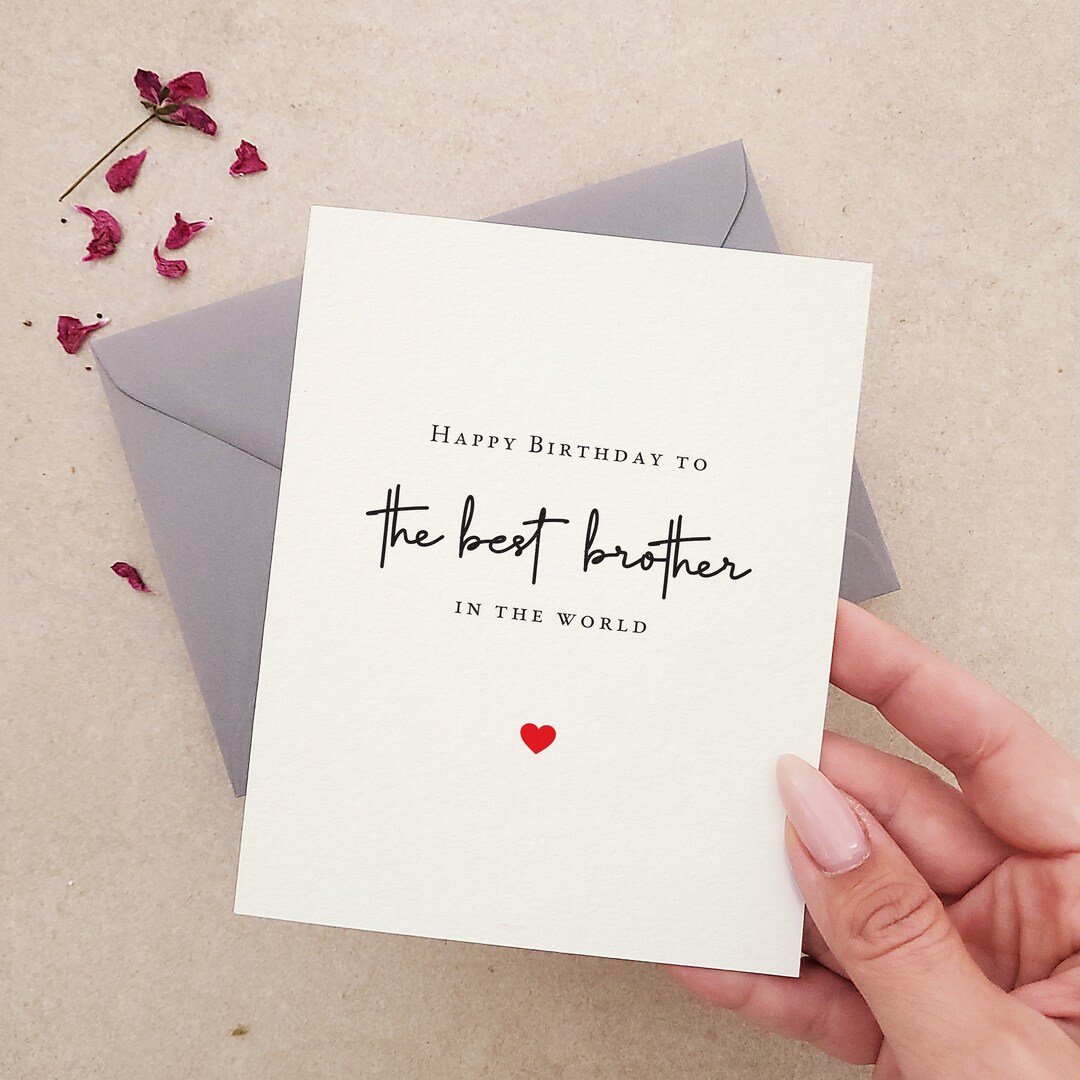 Happy Birthday Brother Card, Birthday Brother, Birthday Card for the ...