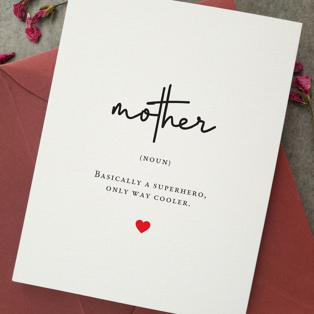 Mothers Day Card, Happy Mothers Day Card, Superhero Mom Greeting Card ...
