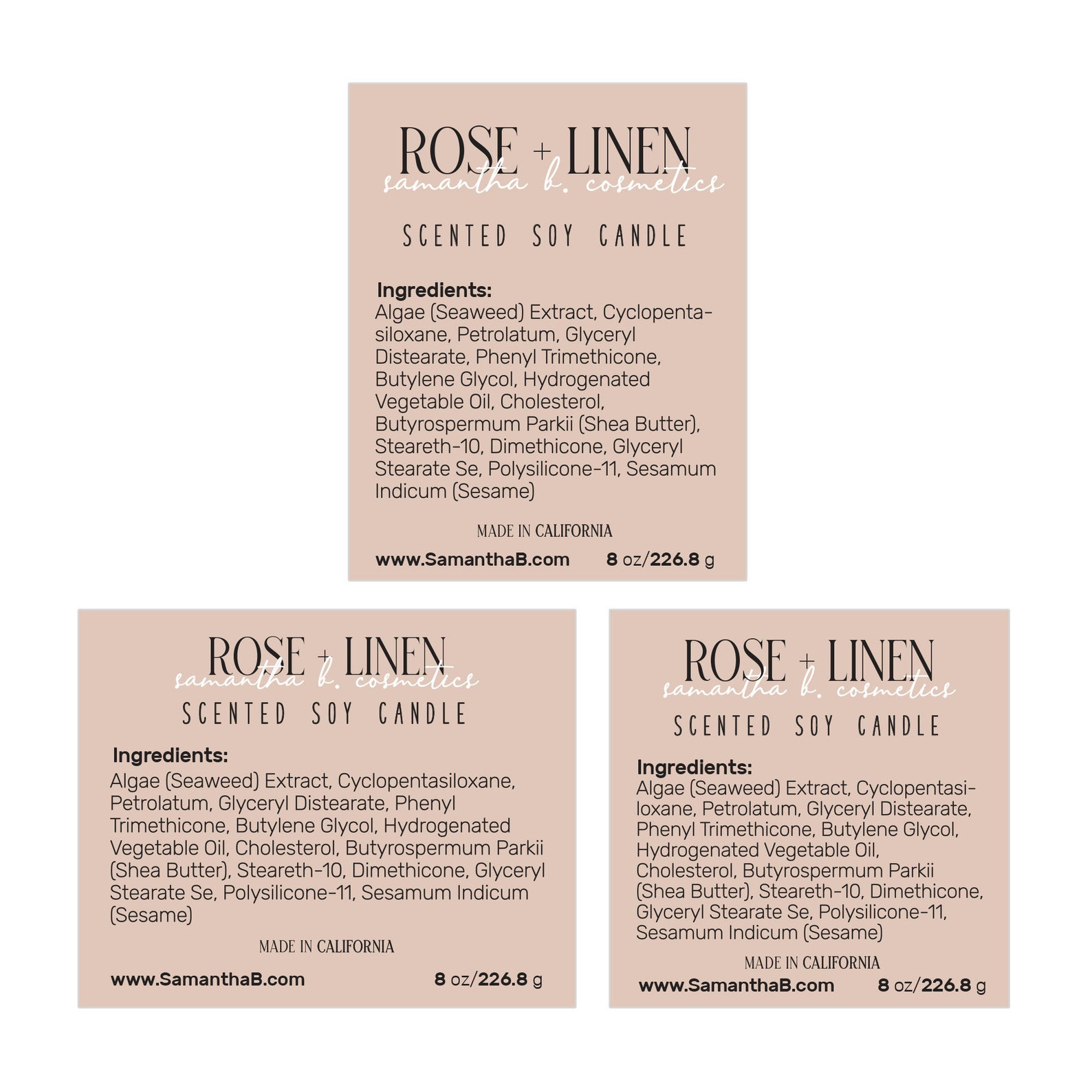 Personalized Cosmetic Sticker Labels Ingredients Product - Etsy