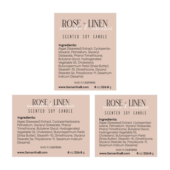 Personalized Cosmetic Sticker Labels Ingredients Product | Etsy