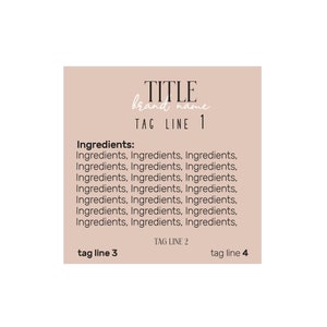 Personalized Cosmetic Products Sticker Labels, Ingredients Label ...