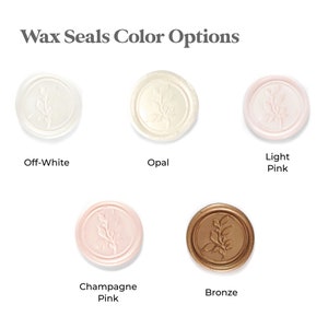 Off White Wax Seal Stickers: Botanical Wedding Envelope Seals - Etsy